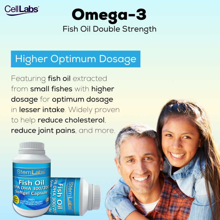 StemLabs® Omega 3 Fish Oil Double Strength – Daily Supplement